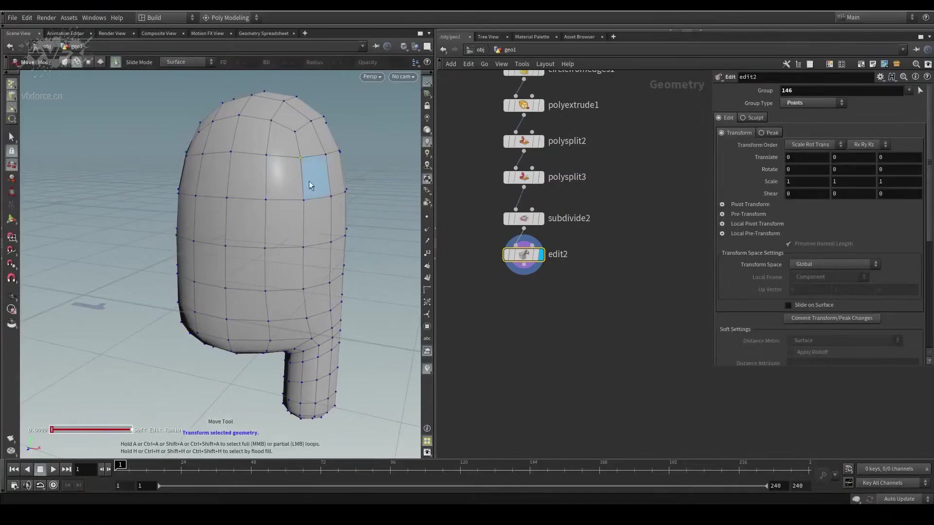 Houdini卡通风格角色三渲二流程(Timelapse) Among Us Character Modeling in Houdini ...