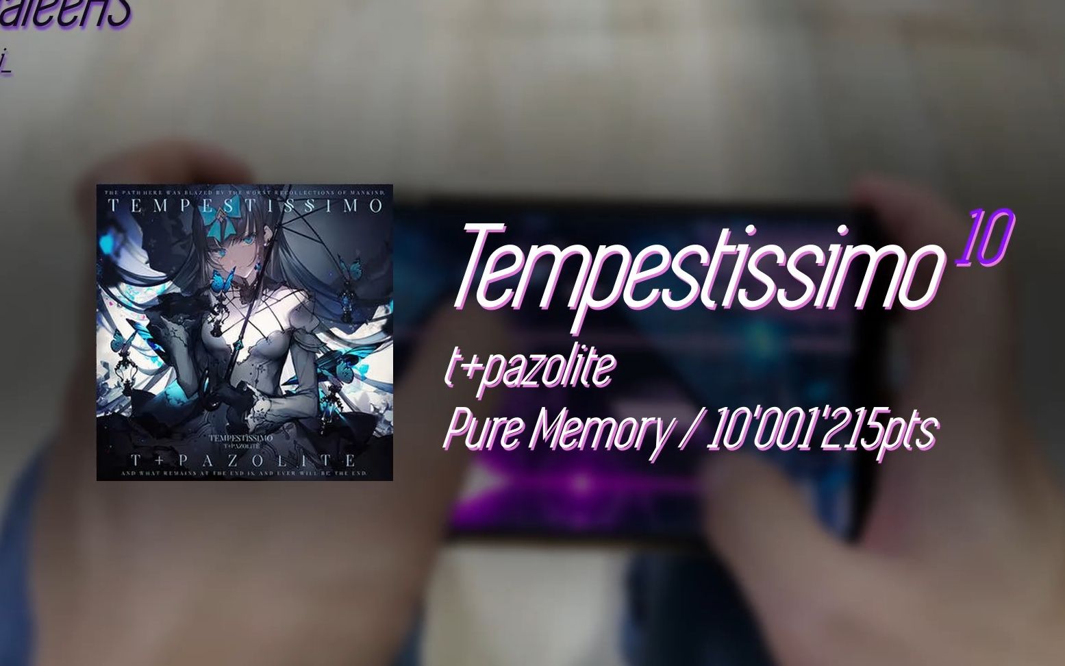[Arcaea] Tempestissimo FTR 10 PM(-39) 纯拇指_哔哩哔哩_bilibili