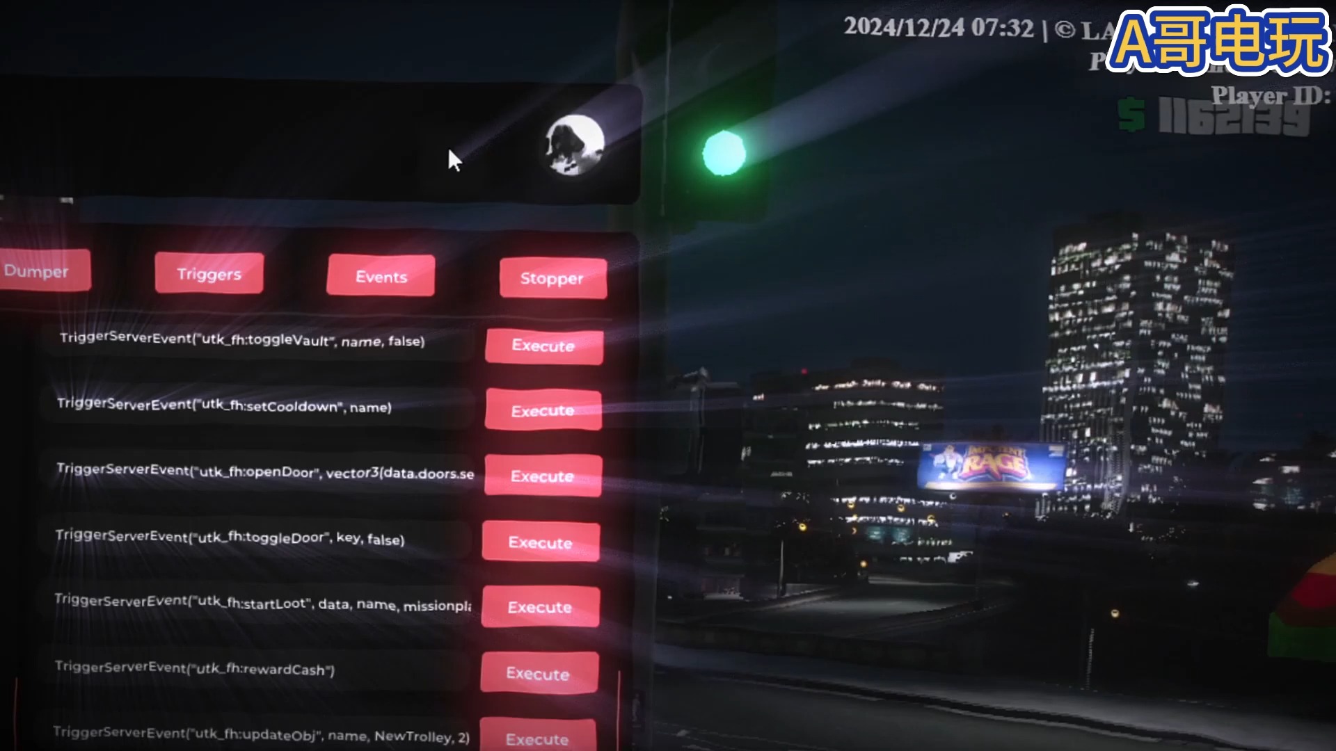 fivem TZ V3.5版本大更新 新增执行器演示-A哥电玩-A哥电玩-哔哩哔哩视频