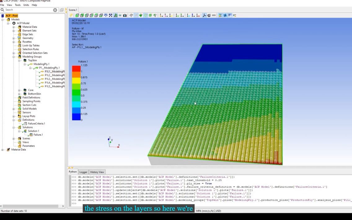 基于ANSYS ACP的三点弯曲复合材料模拟_哔哩哔哩_bilibili