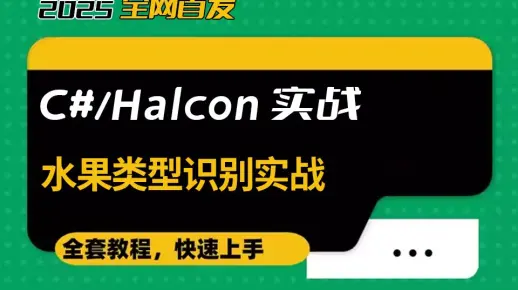 C#/Halcon实战：Halcon分类之水果类型识别实战 | 视觉快速上手（基础/项目实战/水果识别/视觉开发/编程）B1202_哔哩哔哩_bilibili