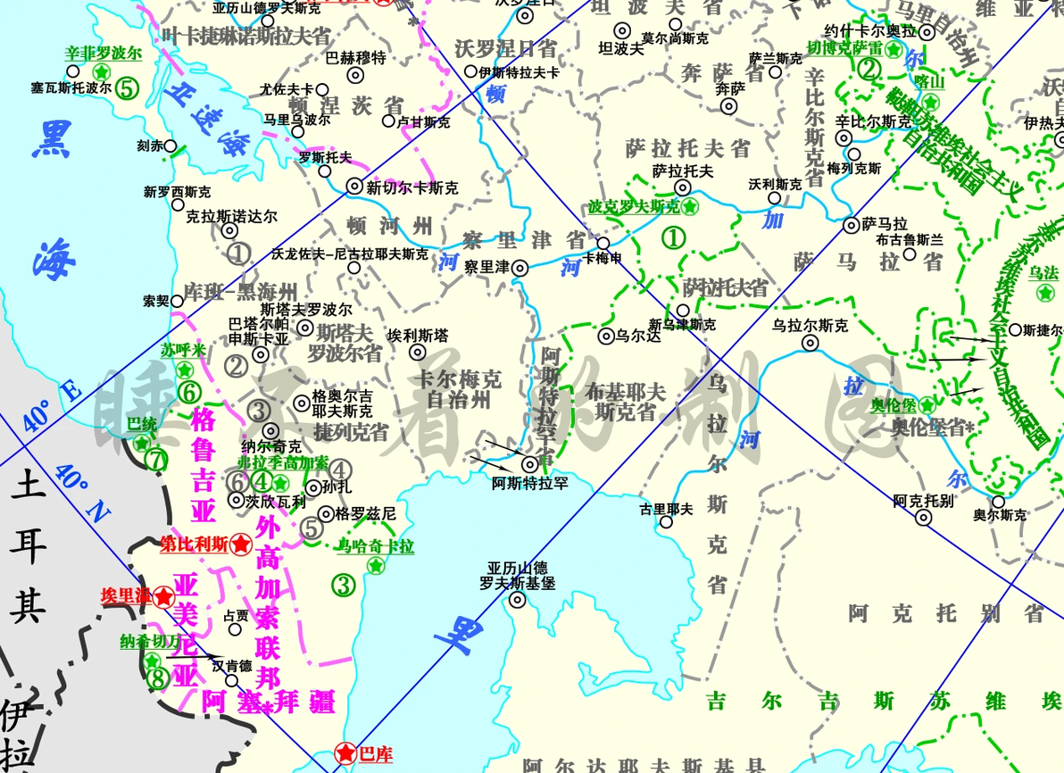 精苏狂喜！全网唯一！1922年苏联成立时的行政区划地图 - 哔哩哔哩