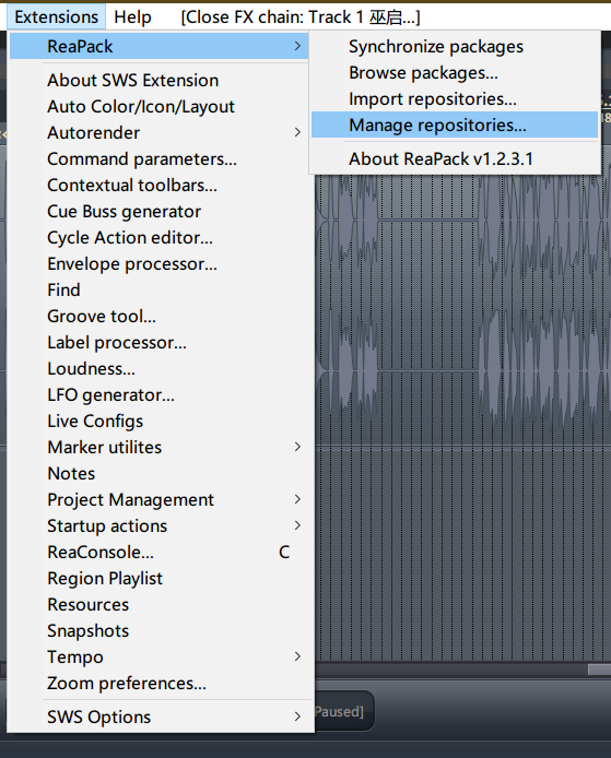 Reaper 小贴士：背起 ReaPack 的无限可能行囊——包管理器 ReaPack 入门教程 - 哔哩哔哩