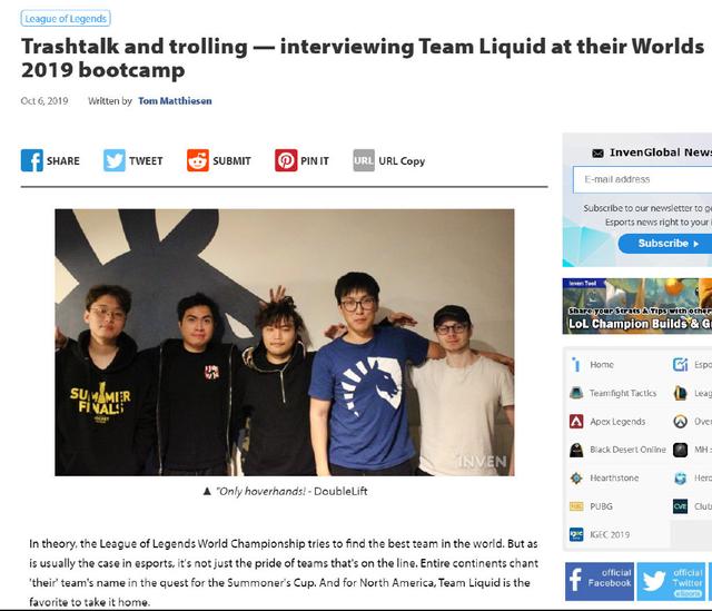 TL队员：我们会在小组赛赢下IG，因为他们的打野发挥很一般 - 哔哩哔哩