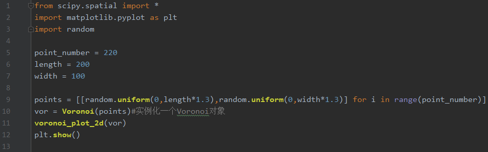 python脚本实现abaqus前处理2D多晶粒建模(附完整源码)-Voronoi多边形的生成 - 哔哩哔哩