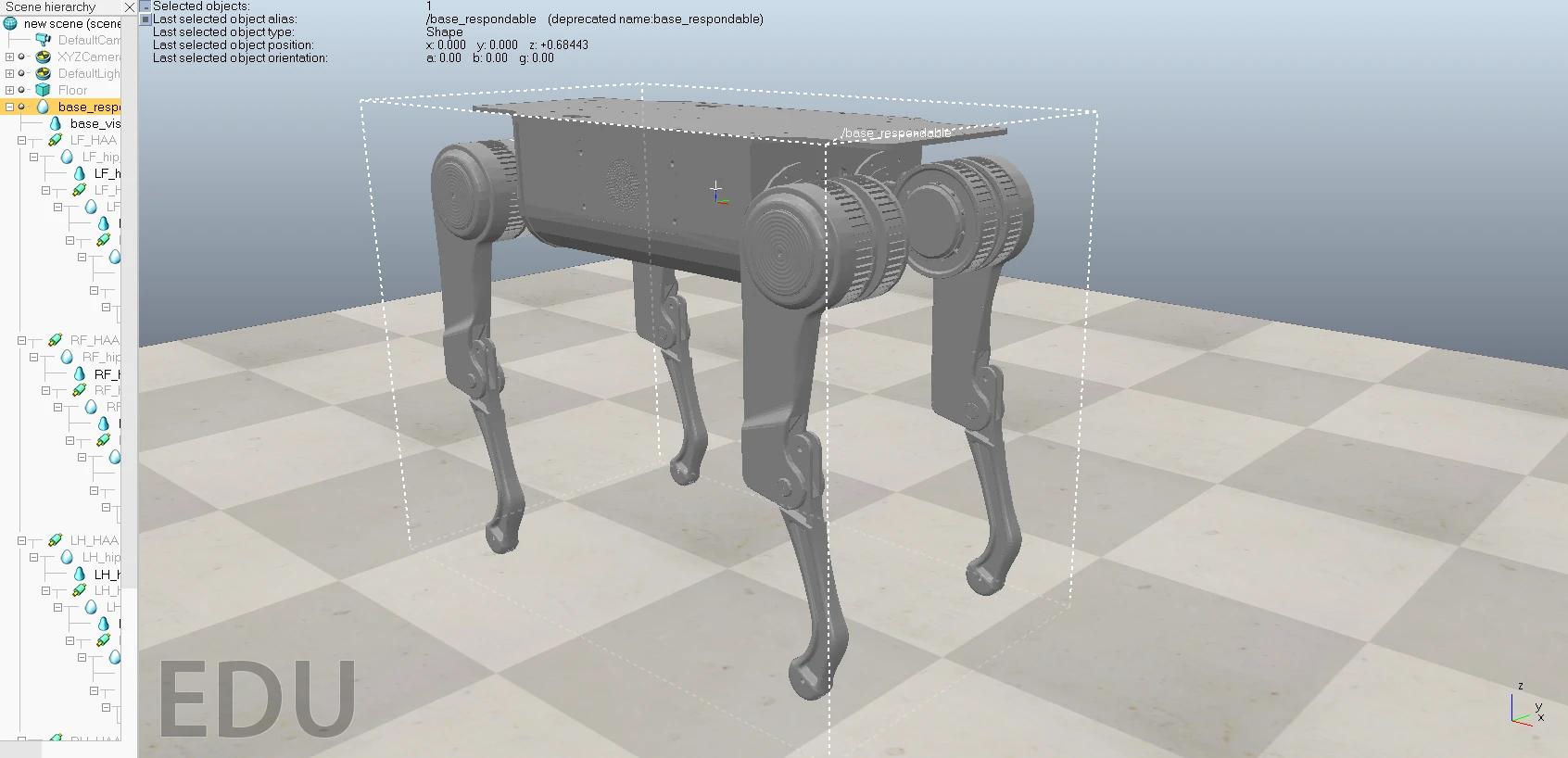 二、创建URDF后，如何处理URDF，并导入mujoco、vrep和webots - 哔哩哔哩