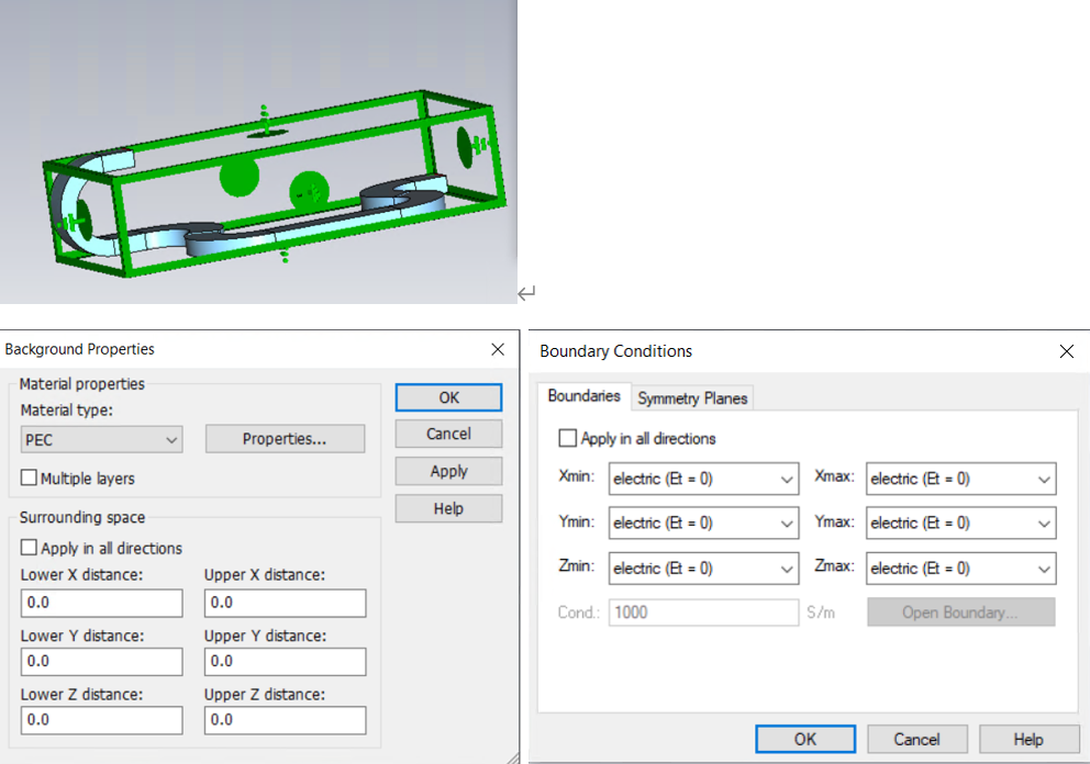 Setting boundary on CST Studio Suite,设置边界条件 - 哔哩哔哩