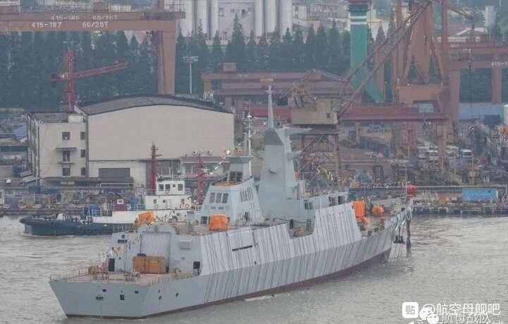 速报中国最强出口型军舰054ap下水 - 哔哩哔哩