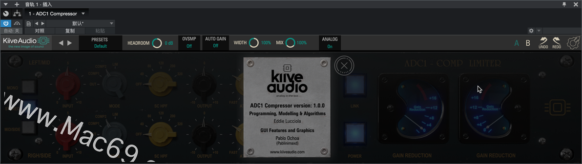 Kiive Audio ADC1 Compressor for mac(最经典压缩效果器) - 哔哩哔哩