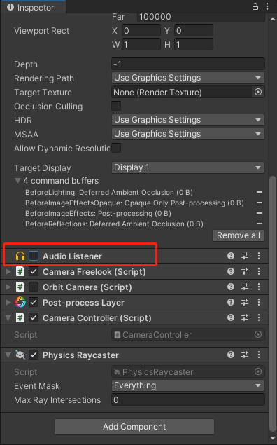 Unity添加音频无声音，提示：There are no audio listeners in the scene.解决方法 - 哔哩哔哩