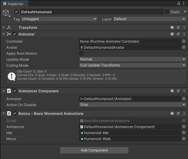 Unity Animancer 插件,官方实例学习笔记01 - 哔哩哔哩