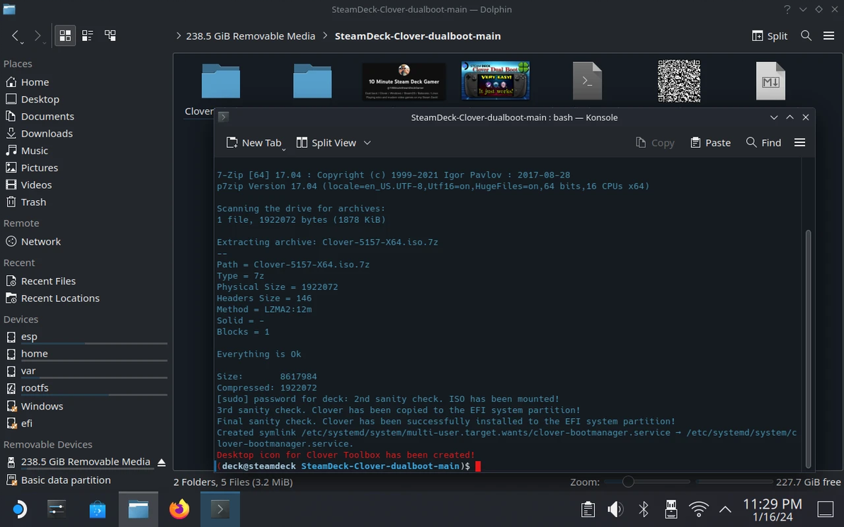 Steam Deck单盘双系统+Clover-dualboot引导安装流程 - 哔哩哔哩