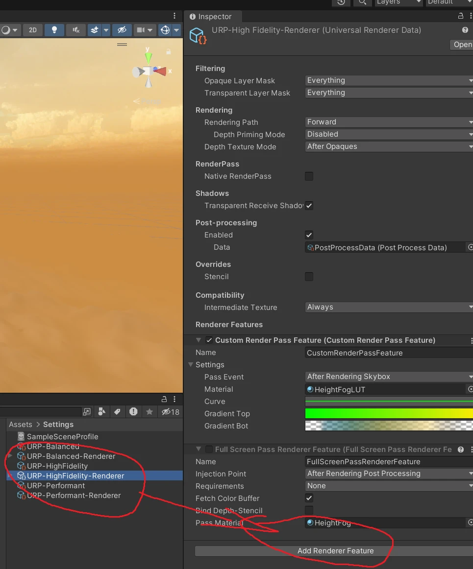 Unity 高度雾 范围雾 - Custom Render Feature - 哔哩哔哩