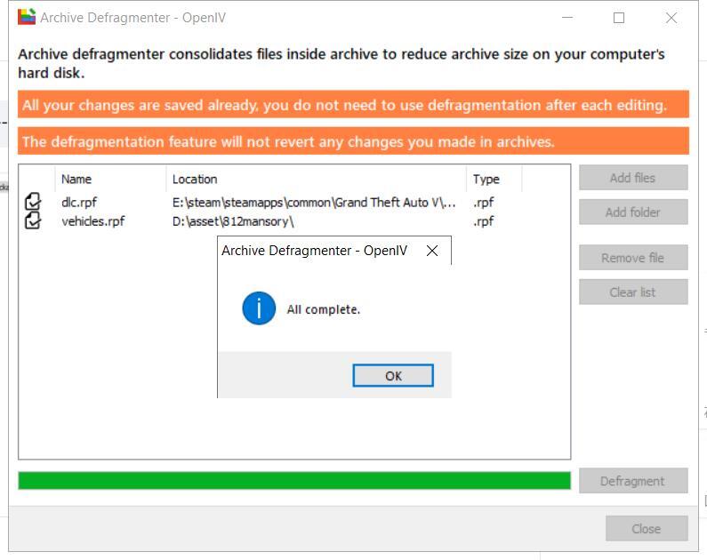 如何使用OpenIV的Defragment功能来缩减dlc.rpf文件大小 - 哔哩哔哩