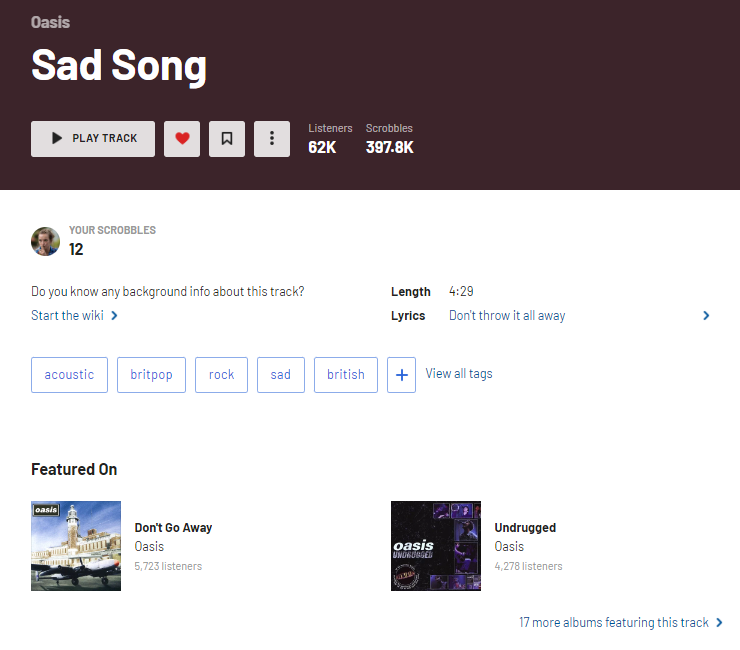 利用 Last.fm 多平台同步音乐的收听记录 - 哔哩哔哩