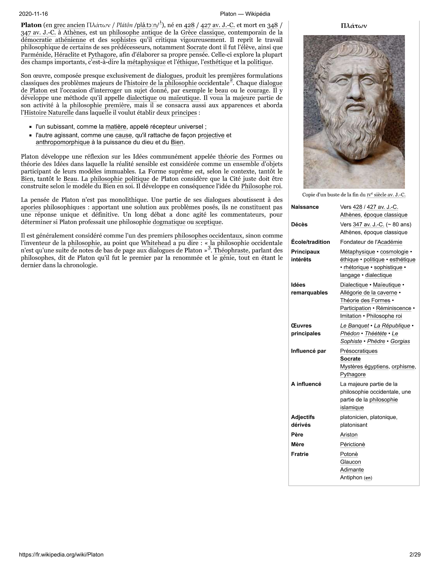 法语阅读24： 古希腊哲学先贤之2-柏拉图Platon - 哔哩哔哩