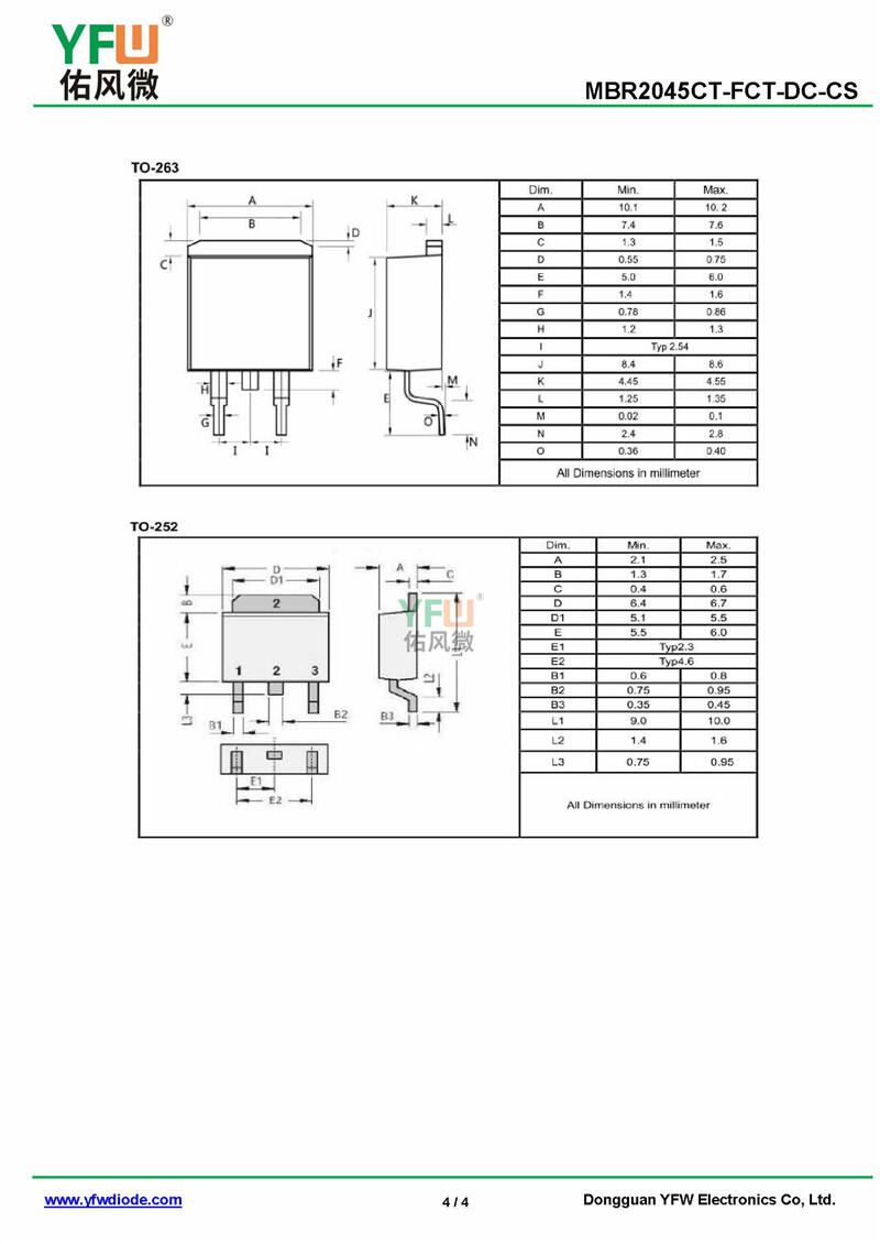 YFW(佑风微)MBR2045CT TO-220AB插件肖特基二极管 - 哔哩哔哩
