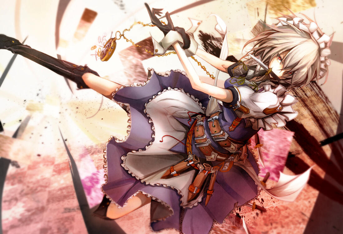 【车万百图】 十六夜咲夜 P站二百张精选插画美图分享（上） - 哔哩哔哩