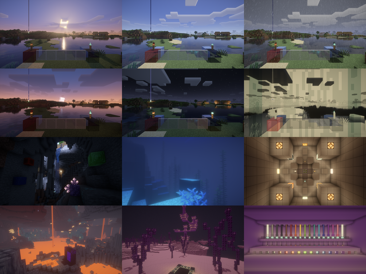 Iris加载器下《我的世界》80款光影的效果测试图 - 哔哩哔哩