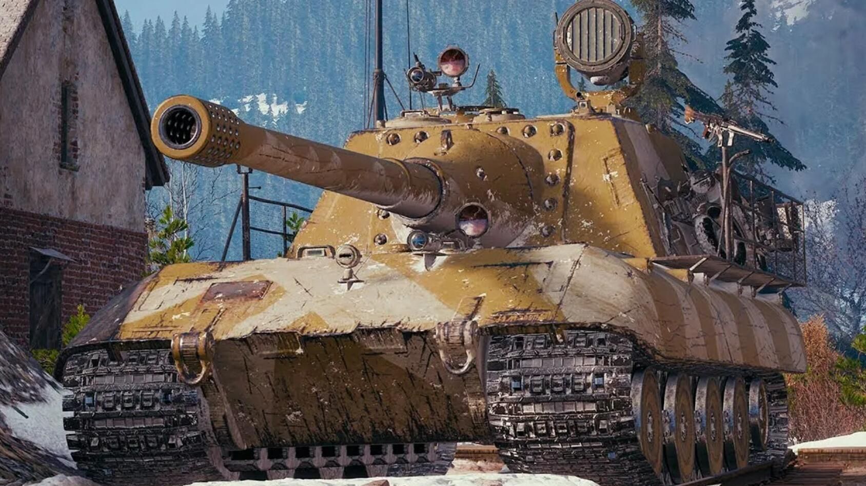 WOT风格丨又想骗我玩大百突？E-100坦克歼击车专属3D风格“装甲舰”大图展示 - 哔哩哔哩