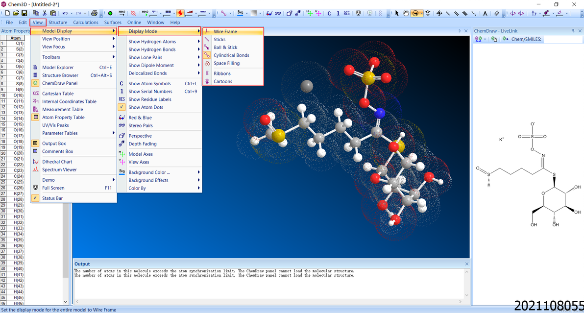 Chem3D中分子构型的3D显示 - 哔哩哔哩