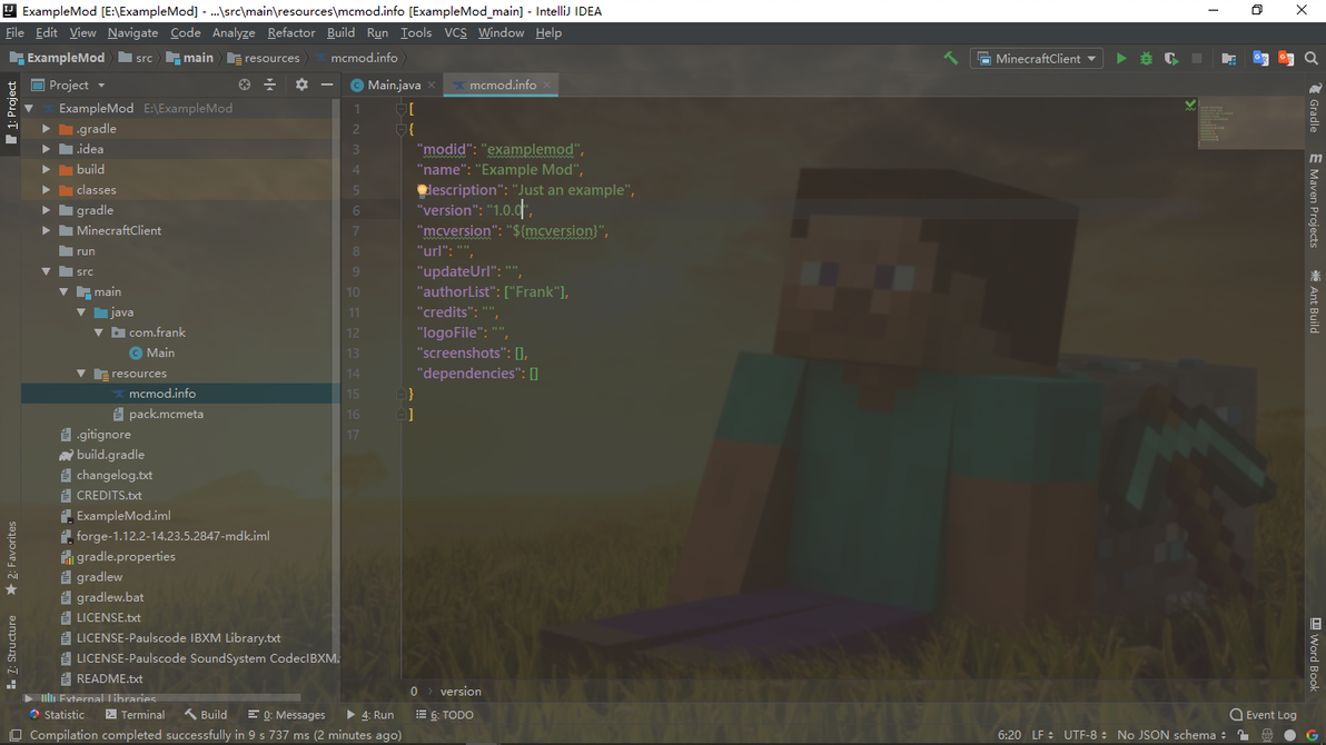 1.12.2Forge模组开发【2】Mod主类与mcmod.info - 哔哩哔哩