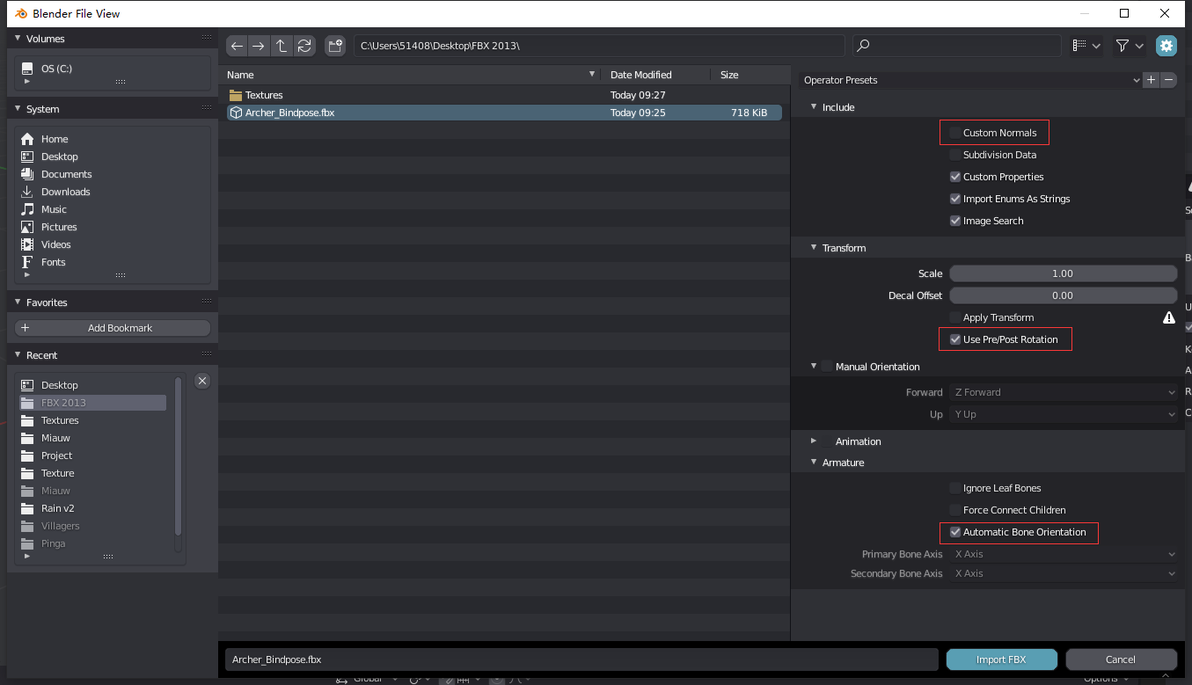 Blender实用案例训练 ep.18 ASCII FBX文件导入Blender的设置 - 哔哩哔哩