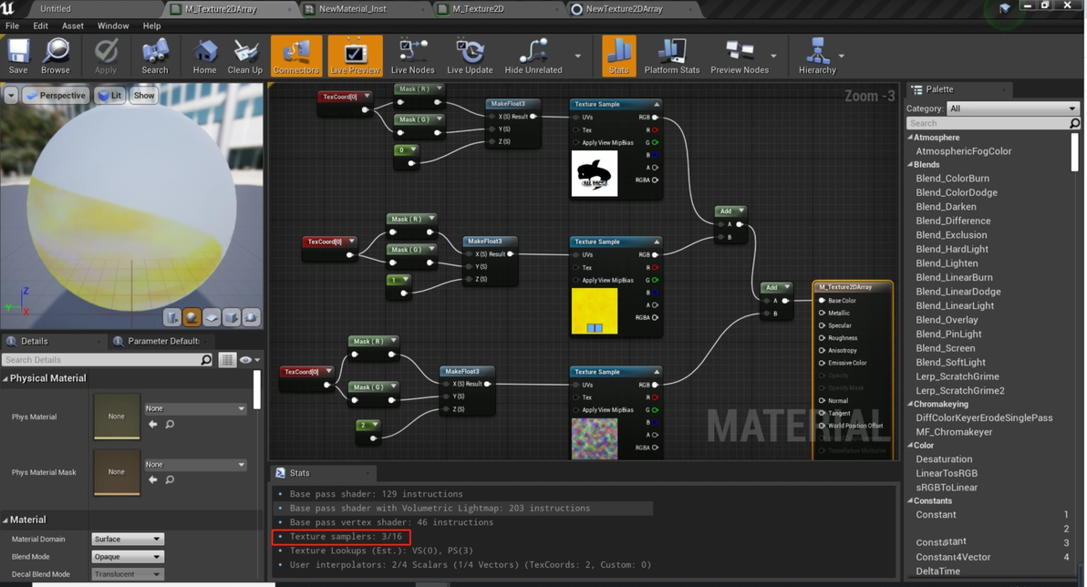 【UE4材质】纹理数组Texture2DArray说明 - 哔哩哔哩