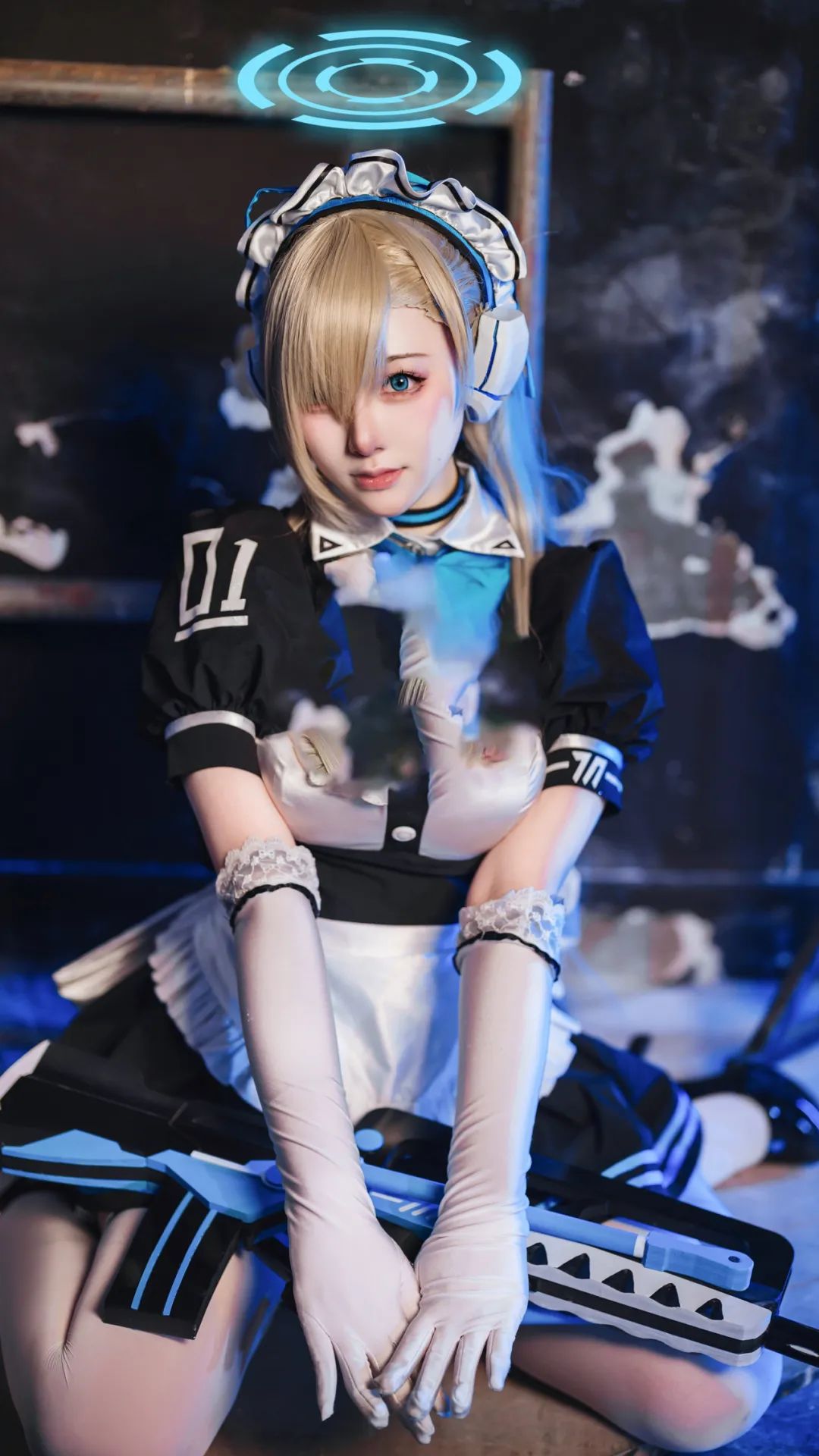 cos：蔚蓝档案一之濑明日奈女仆Cosplay正片12P-Halo_酱 - 哔哩哔哩