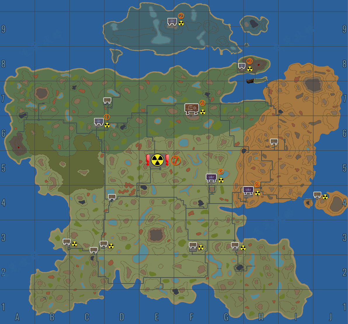 《末日觉醒/CryoFall》单人地图、所有废墟地图位置及平面图攻略（+物资补给箱） - 哔哩哔哩