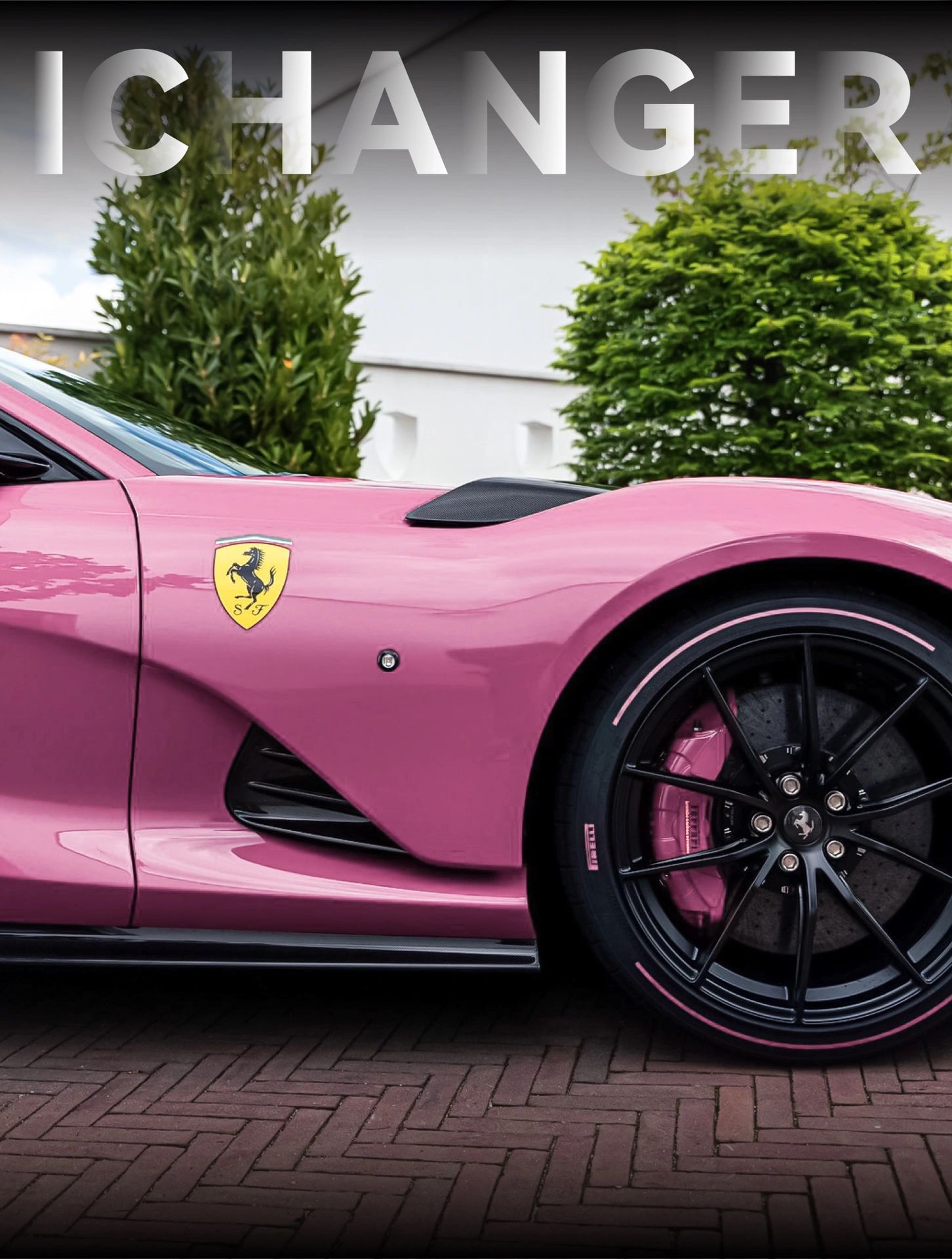 法拉利Ichanger改色膜郁金香粉，哪个仙女能拒绝粉色的车车 - 哔哩哔哩