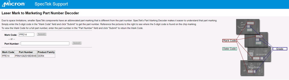 SpecTek -- 大S内存颗粒品质及编号查询 - 哔哩哔哩