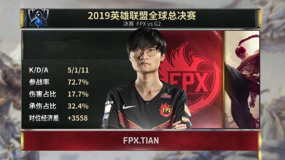 Tian神僧梅开二度踢懵G2，FPX稳扎稳打拿下S9决赛首胜 - 哔哩哔哩