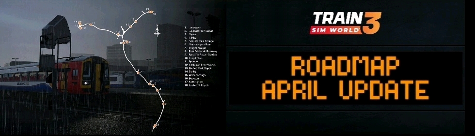 【TSW3】4月Roadmap路线图更新 米德兰干线Peak Forest 模拟火车世界3 - 哔哩哔哩