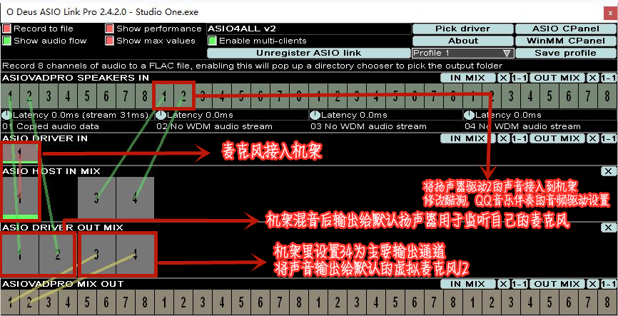ASIO4ALL，linkpro，studio one跳线原理详解与操作步骤 - 哔哩哔哩