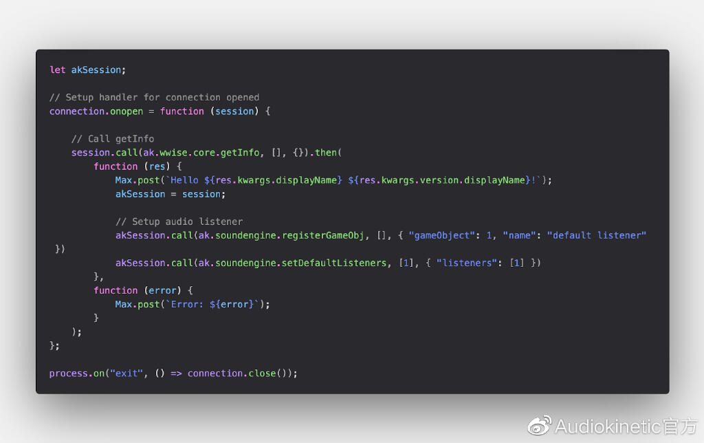 快速了解如何结合使用 Wwise Authoring API (WAAPI) 和 Max 8 - 哔哩哔哩