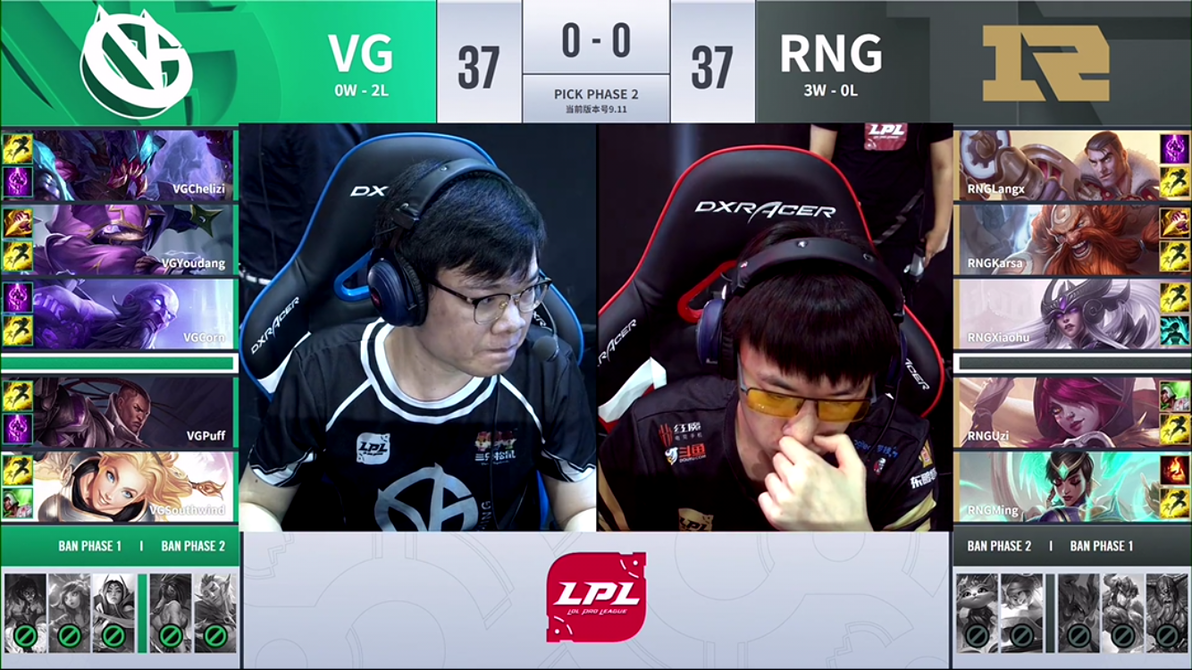 VG被RNG打出最惨一战 Karsa迷之操作小虎大笑 UZI一打四VG自闭了 - 哔哩哔哩