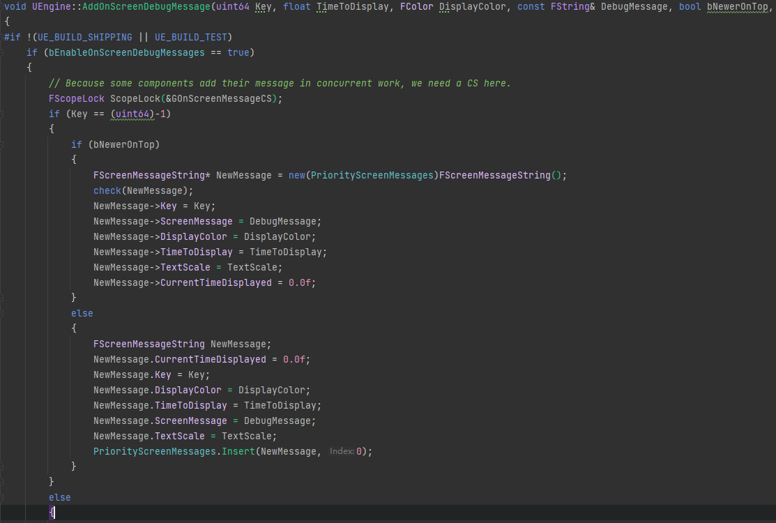UE4 AddOnScreenDebugMessage实现原理详解 - 哔哩哔哩