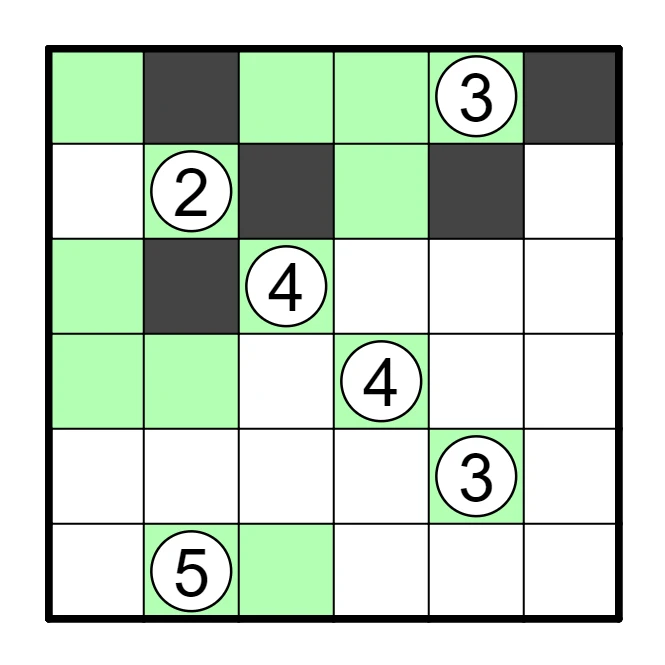 谜题规则介绍#24 涂黑类——田鼠挖洞(kurodoko) - 哔哩哔哩