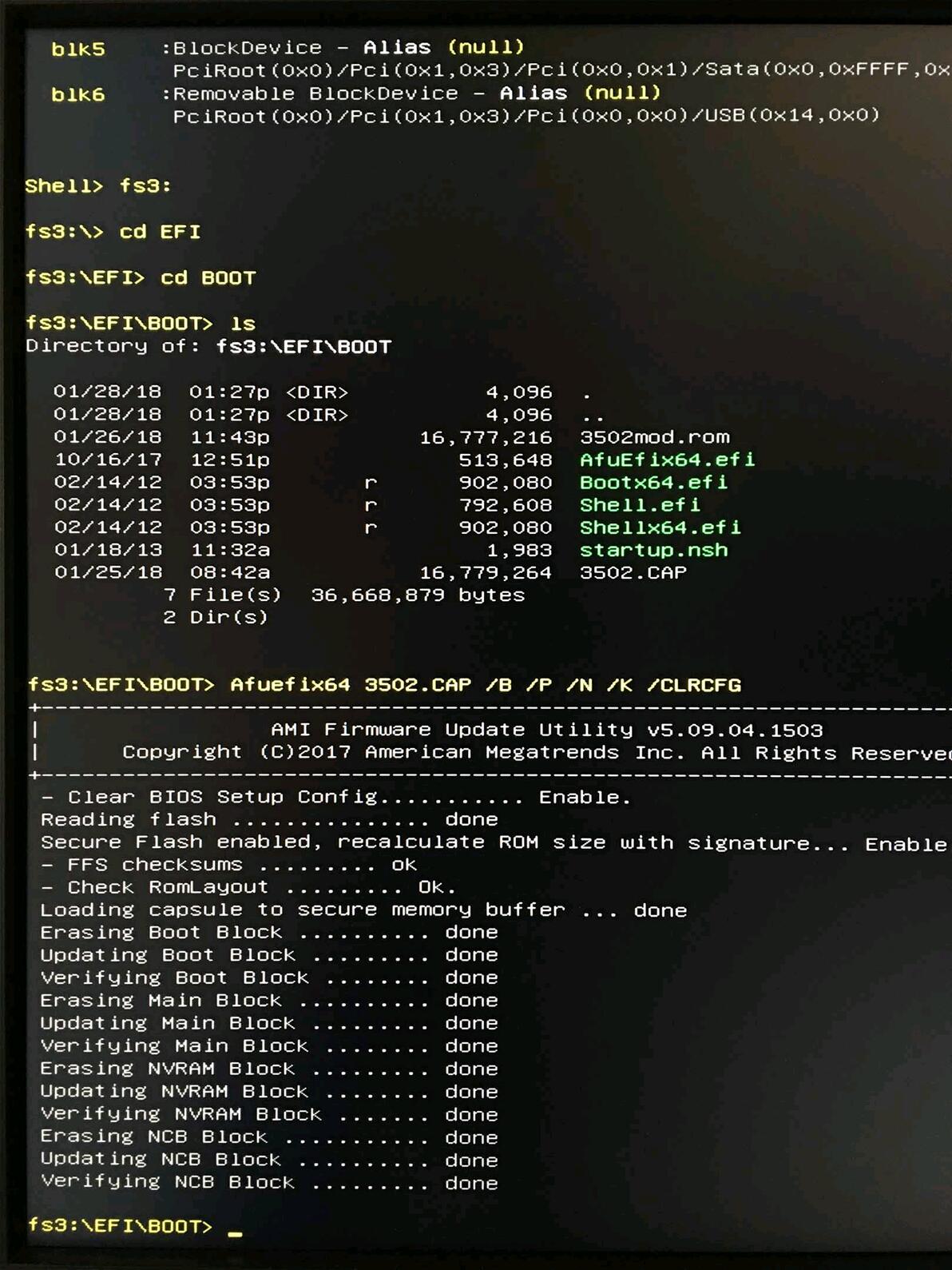 如何通过 EFI Shell 系统刷写官方 bios 和 mod 版 bios，AMI 主板（翻译+补充） - 哔哩哔哩