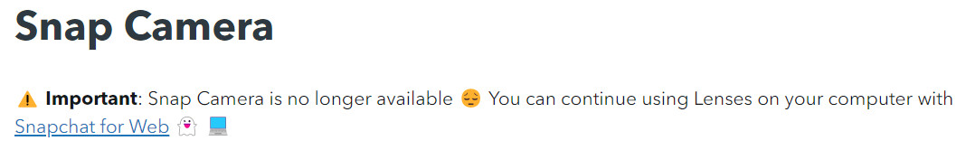 Snap Camera 停止服务后的使用方法 - 哔哩哔哩