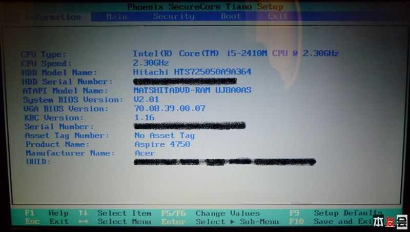宏基 AS4750G之BIOS设置 - 哔哩哔哩