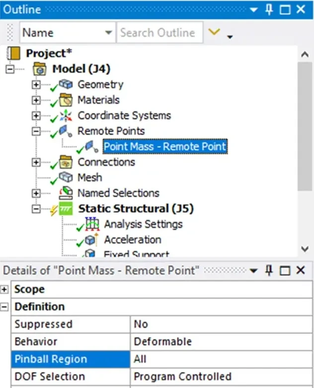 Ansys Mechanical｜如何用好远程点（Remote Points） - 哔哩哔哩