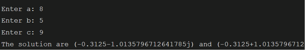 Solving quadratic equation using Python - 哔哩哔哩