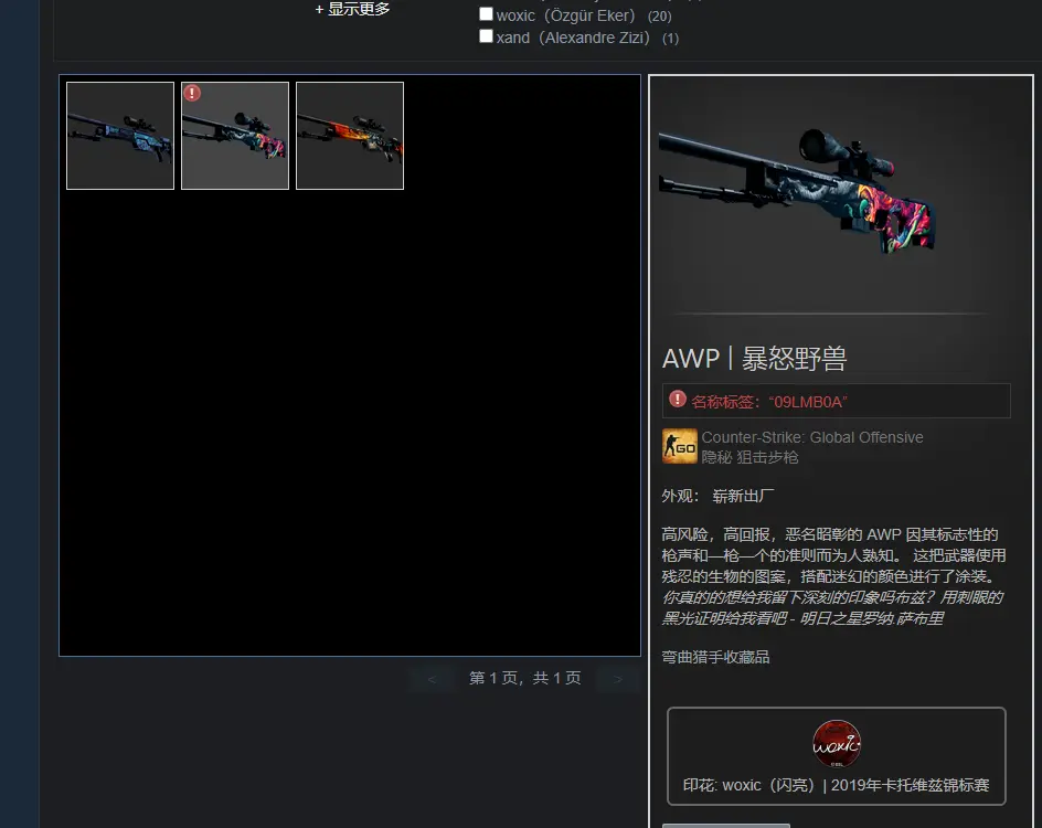 CSGO职业哥资料和库存:压力怪"左手狙神"woxic - 哔哩哔哩