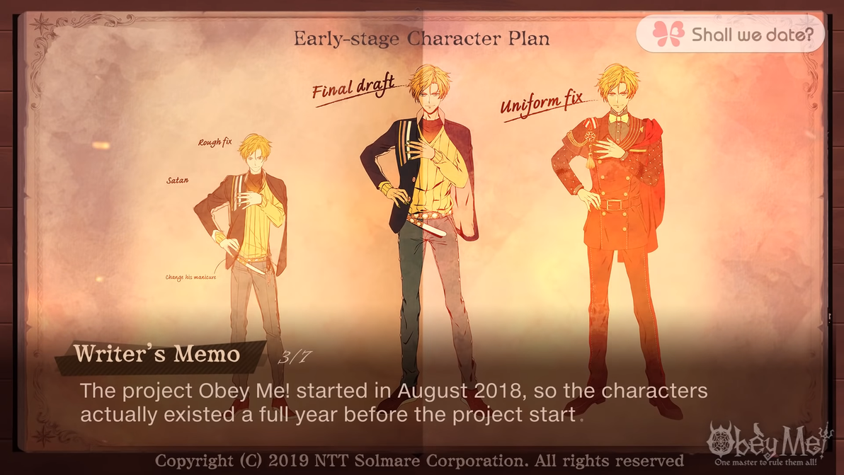 Obey Me! 官方初期设定资料翻译 - 哔哩哔哩