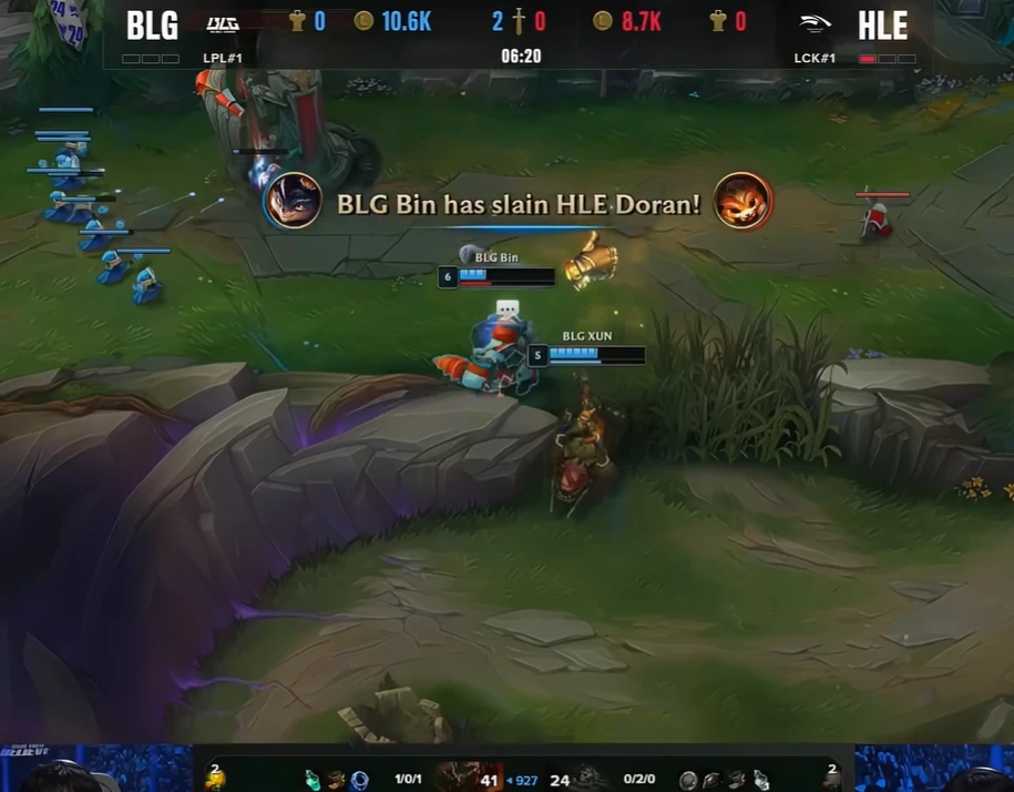 S14淘汰赛BP分析：HLE vs BLG——韩华教练组，多兰，花生，Viper，Delight轮流发病 - 哔哩哔哩