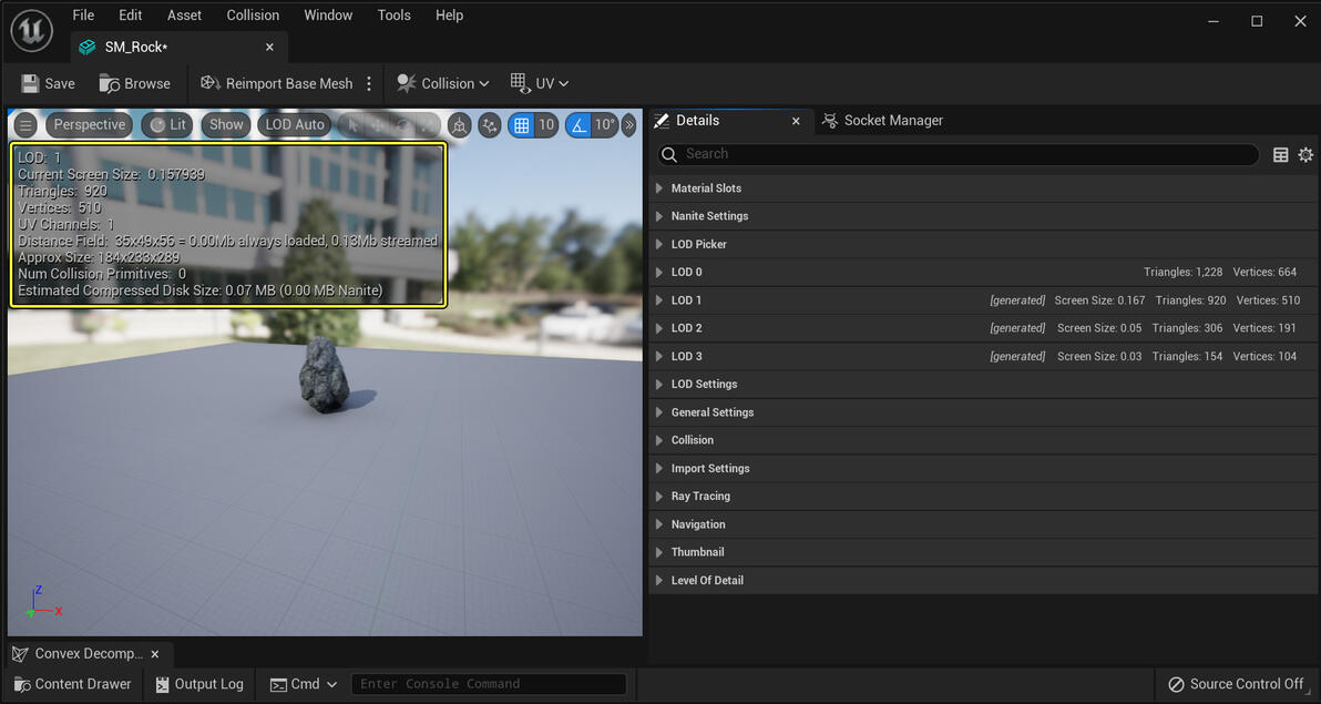 UE5管理内容-为静态网格体自动生成LOD - 哔哩哔哩