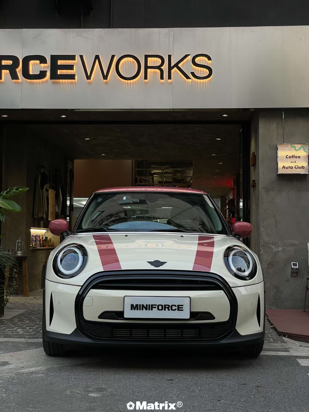 宝马mini-Matrix矩阵改色膜摩根石红，少女心满满的淡粉色 - 哔哩哔哩