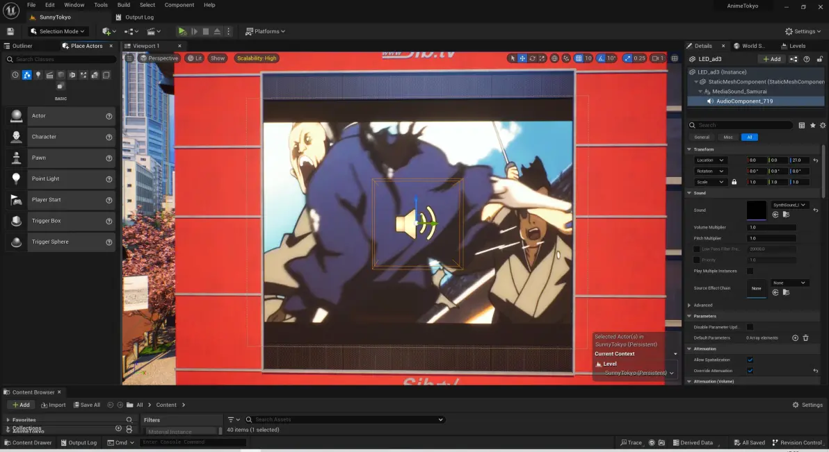 UE5动漫城市项目Anime Tokyo的创作经验分享 - 哔哩哔哩